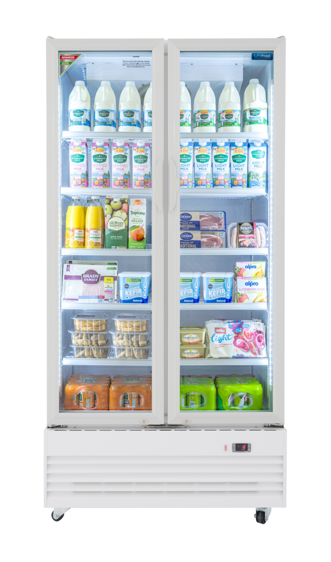 Katerbay. UNIFROST GDR1200 VENTILATED GLASS 2 DOOR DISPLAY FRIDGE