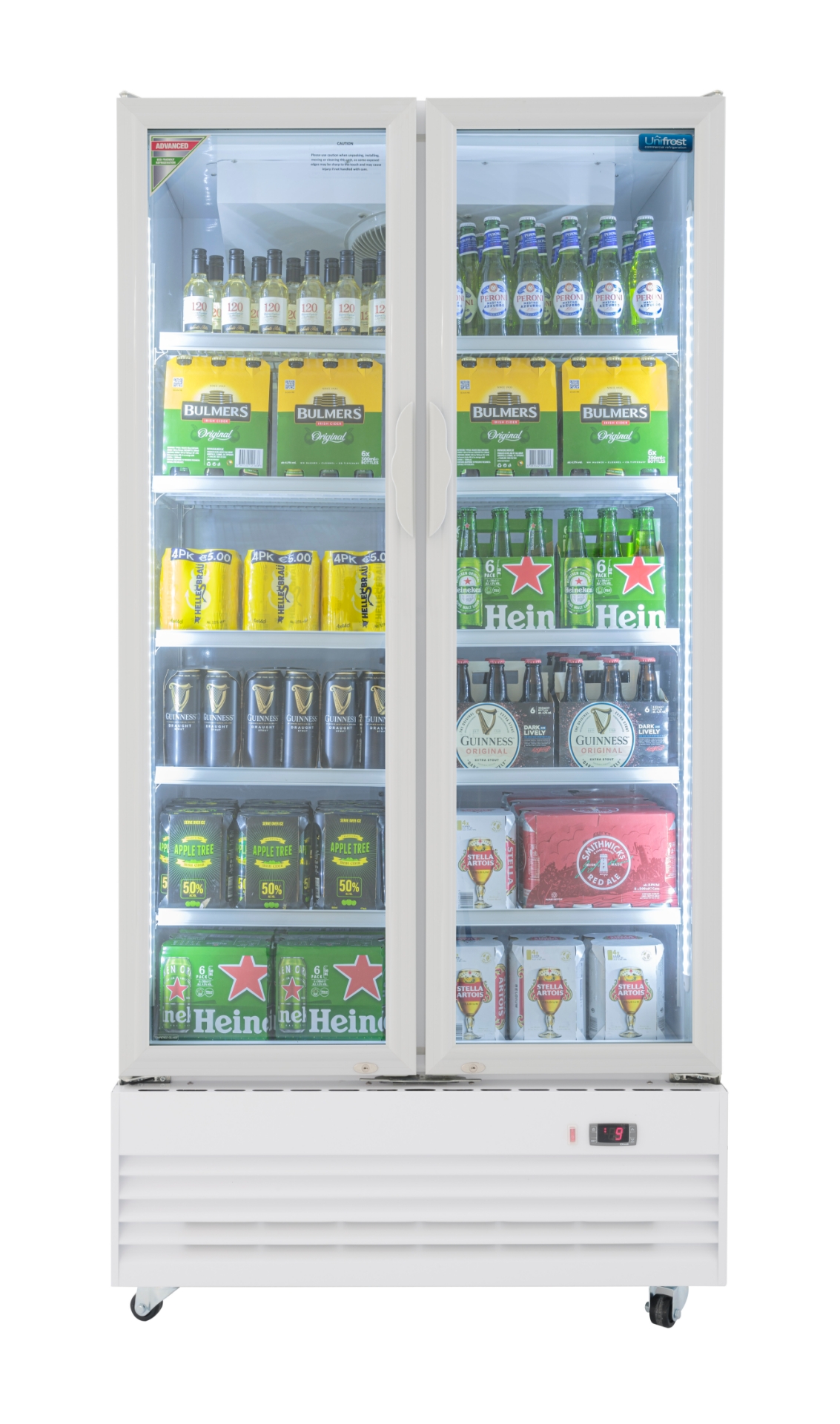 Katerbay. UNIFROST GDR1200 VENTILATED GLASS 2 DOOR DISPLAY FRIDGE